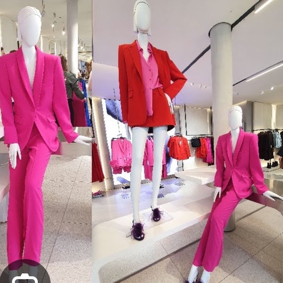 Zara | Jackets & Coats | Zara 2 Pieces Set Fitted Blazer With Pockets And Belt Loop Mini Skirt ...